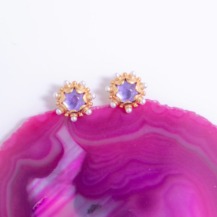 Perla Studs - Lilac by Gresham | HerStory