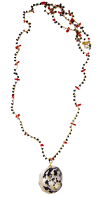 Long Sunset Shell Necklace by Cashfana