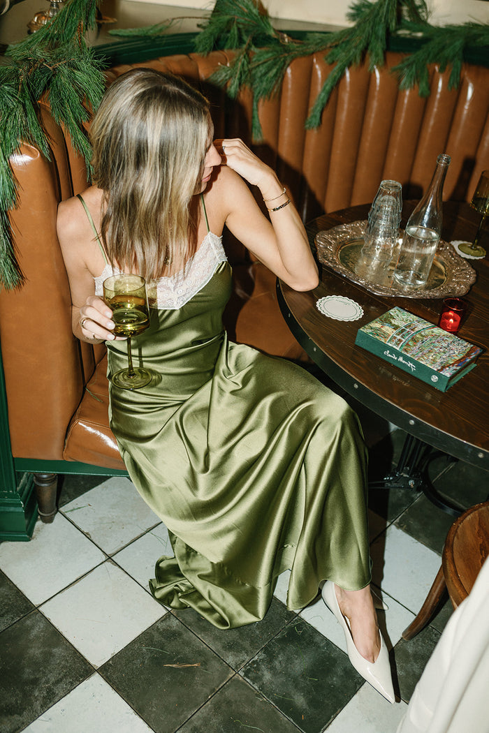 Jacquelyn Dress in Olive by Miguelina (HerStory Exclusive)