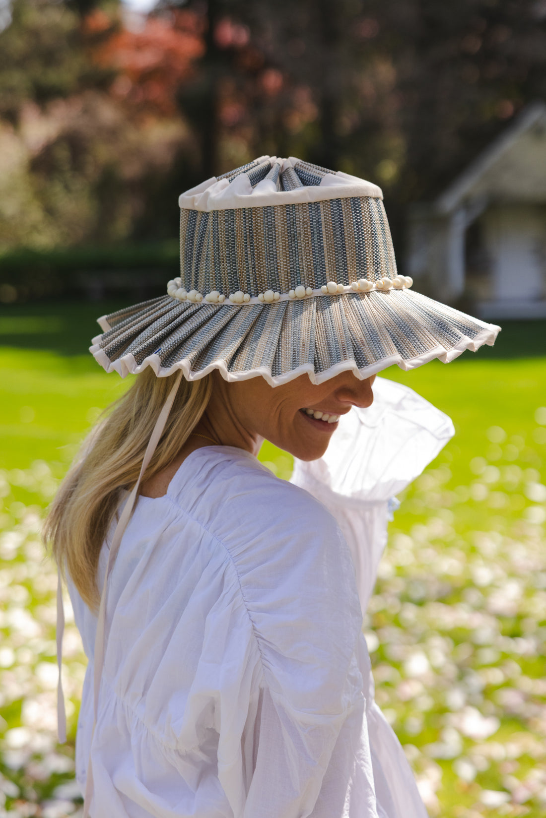 Natalie Simkins Exclusive Azure Bone | Midi Capri Hat by Lorna Murray