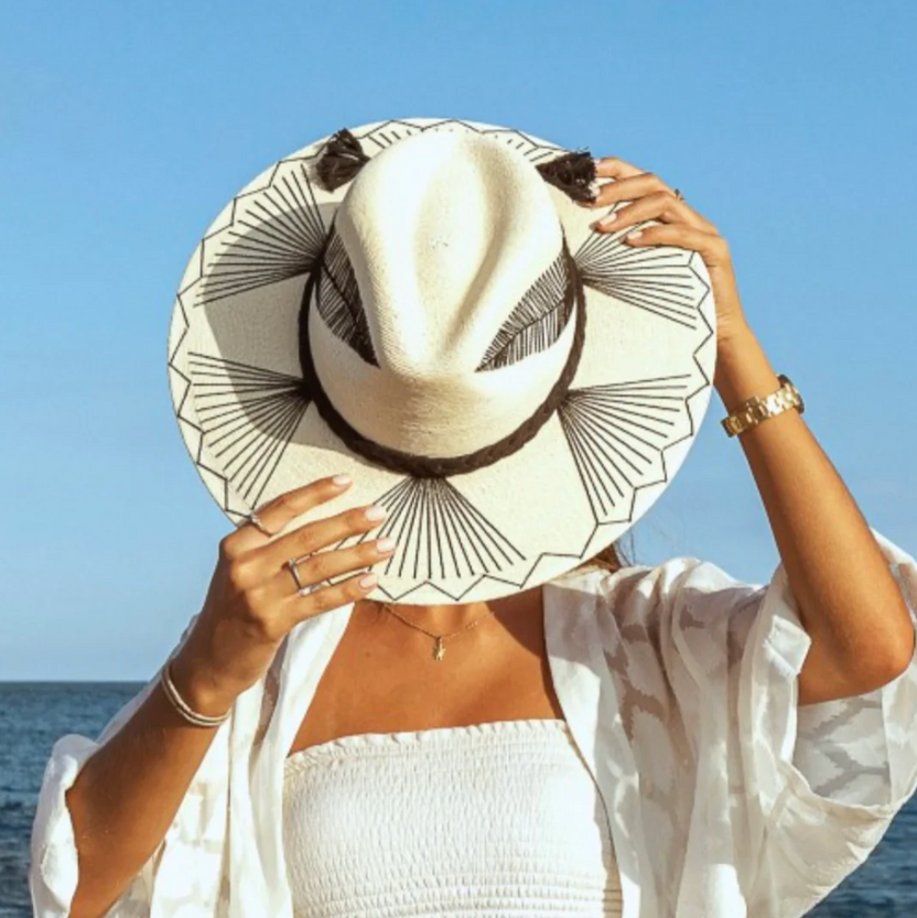 Exclusive Pink and Yellow Feather Hat by Corazon Playero