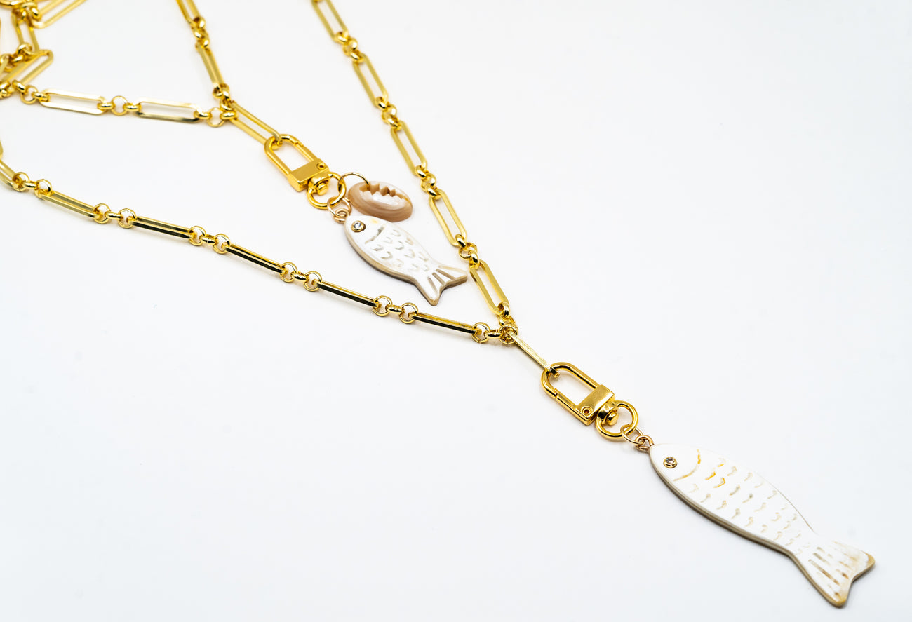 Lilly Sisto Exclusive Petite Fish and Cowrie Charm by Akola