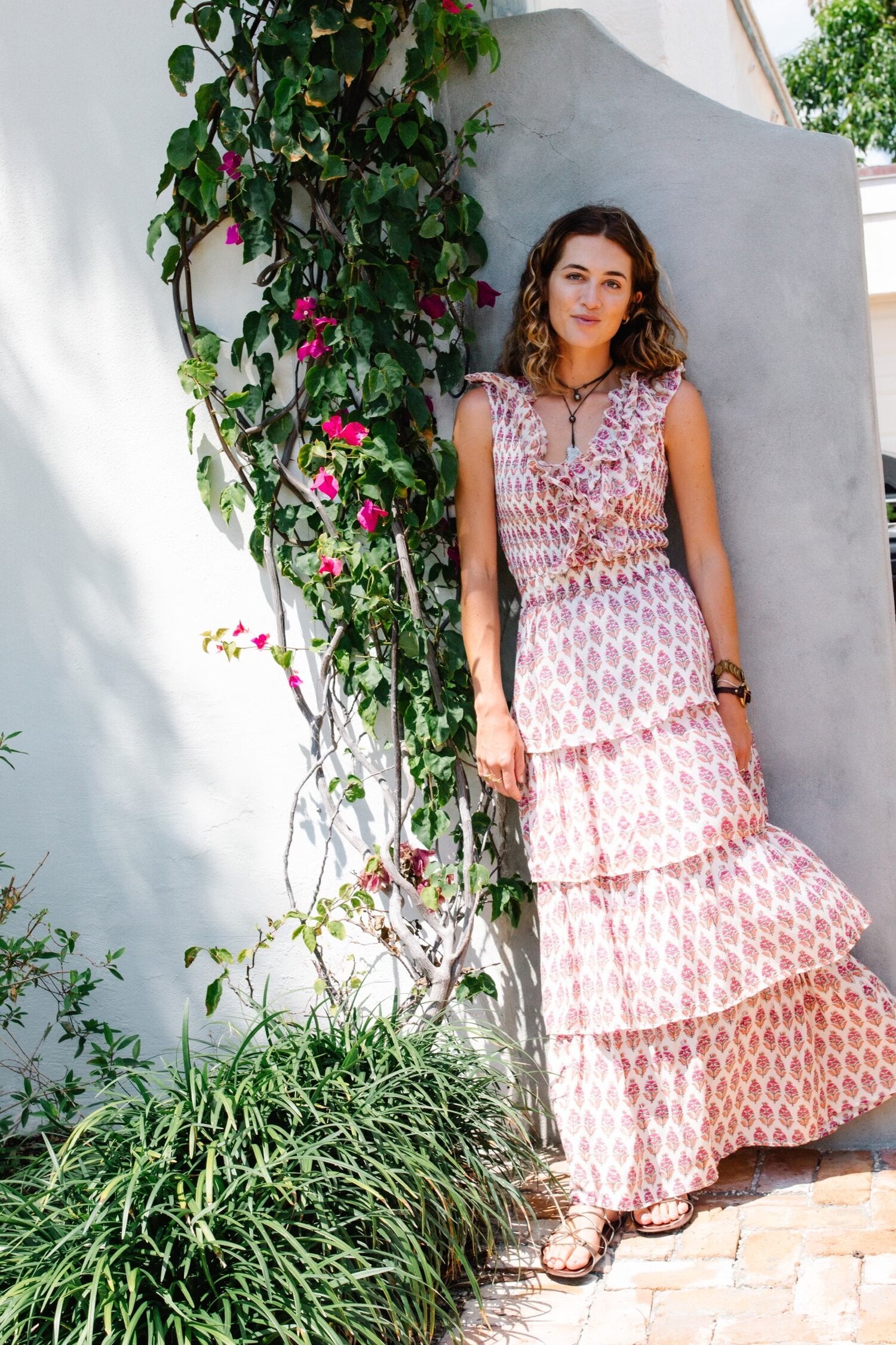 The Louisa Pink Orange Floral by Perry Walker Collective